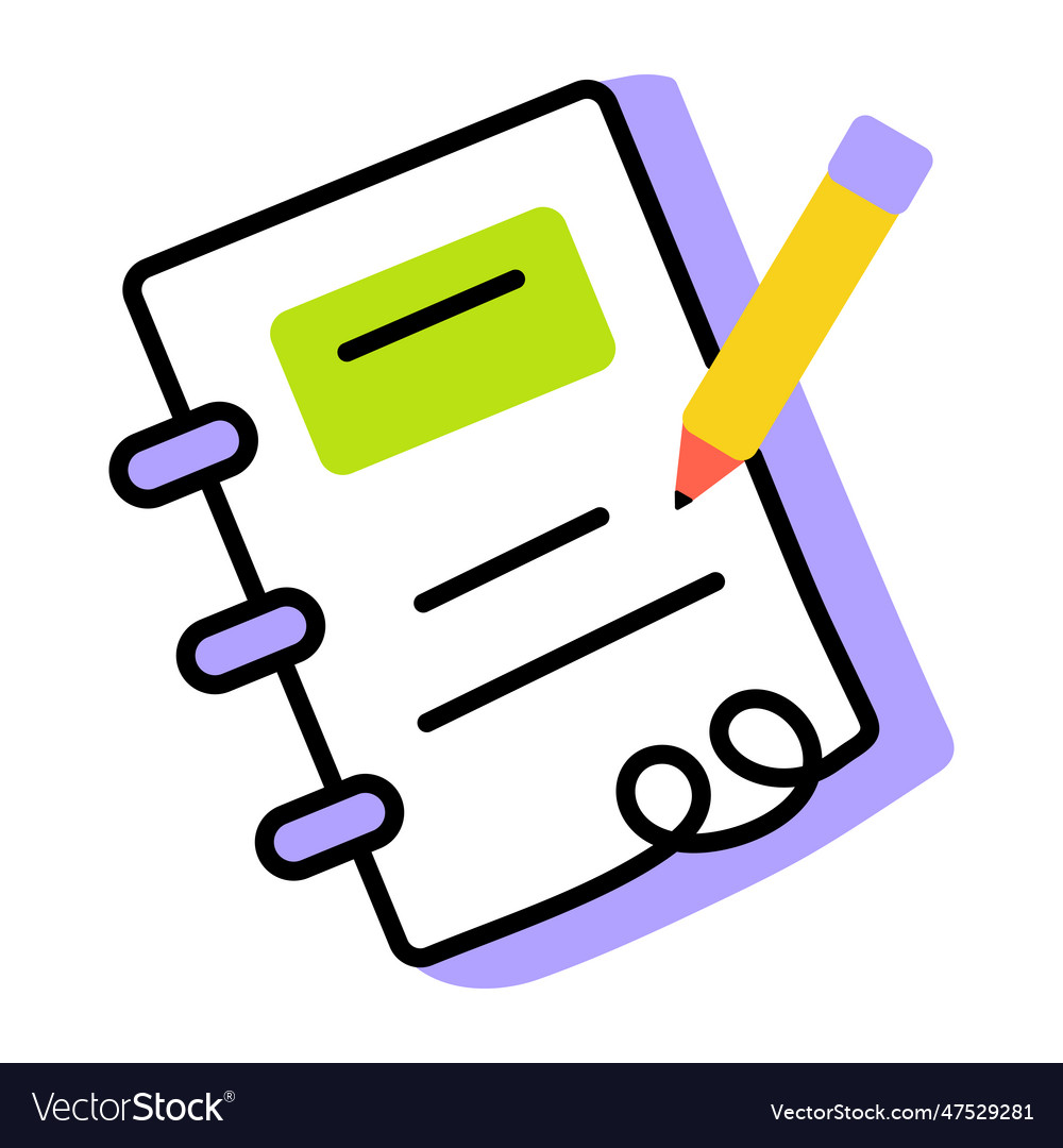 Writing diary Royalty Free Vector Image - VectorStock