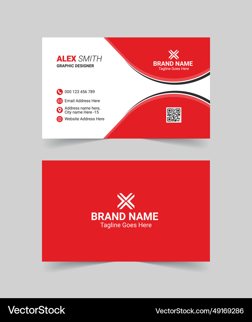 Business card and visiting card template Vector Image