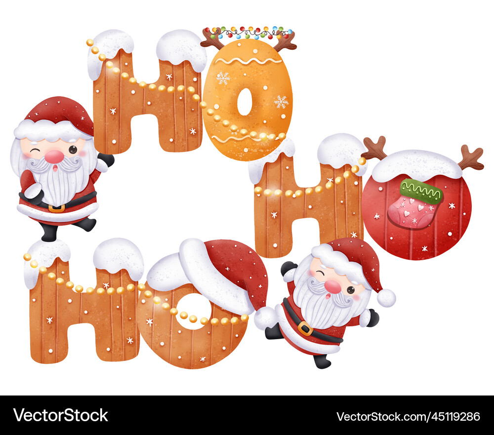 Christmas series cute santa Royalty Free Vector Image