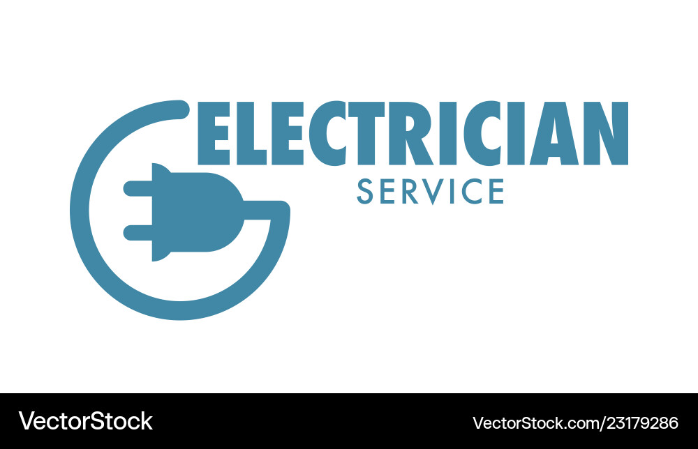 Electrician service isolated icon logotype Vector Image