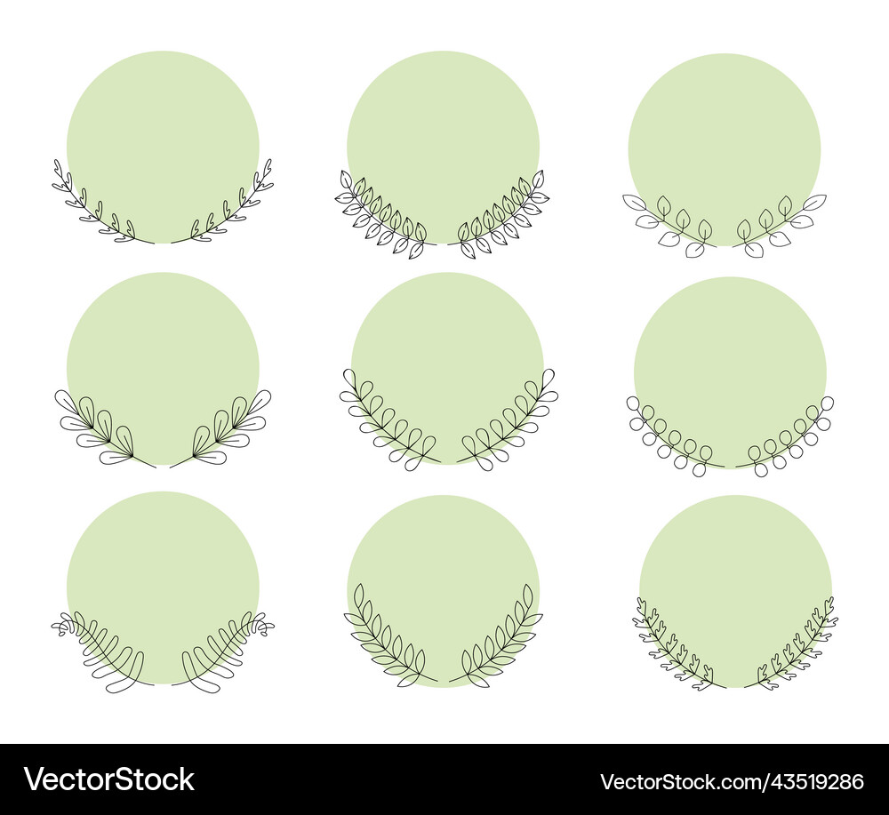 Highlight round covers social media stories Vector Image