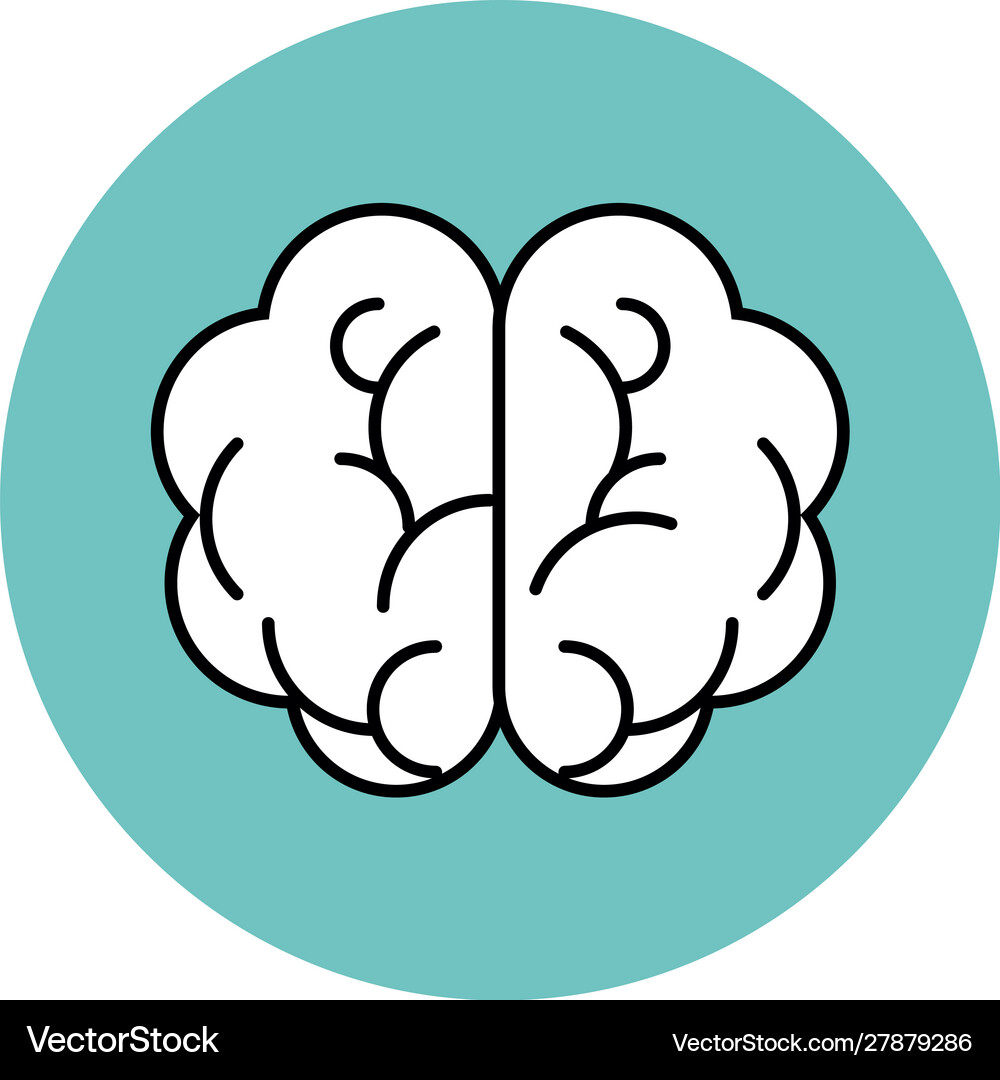 Isolated brain icon block design Royalty Free Vector Image