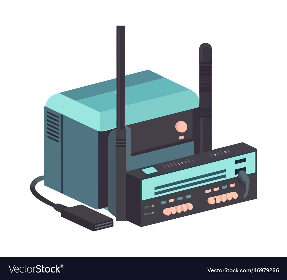 Modern electronics technology router Royalty Free Vector
