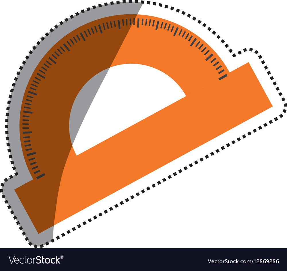 Protractor angle meter Royalty Free Vector Image