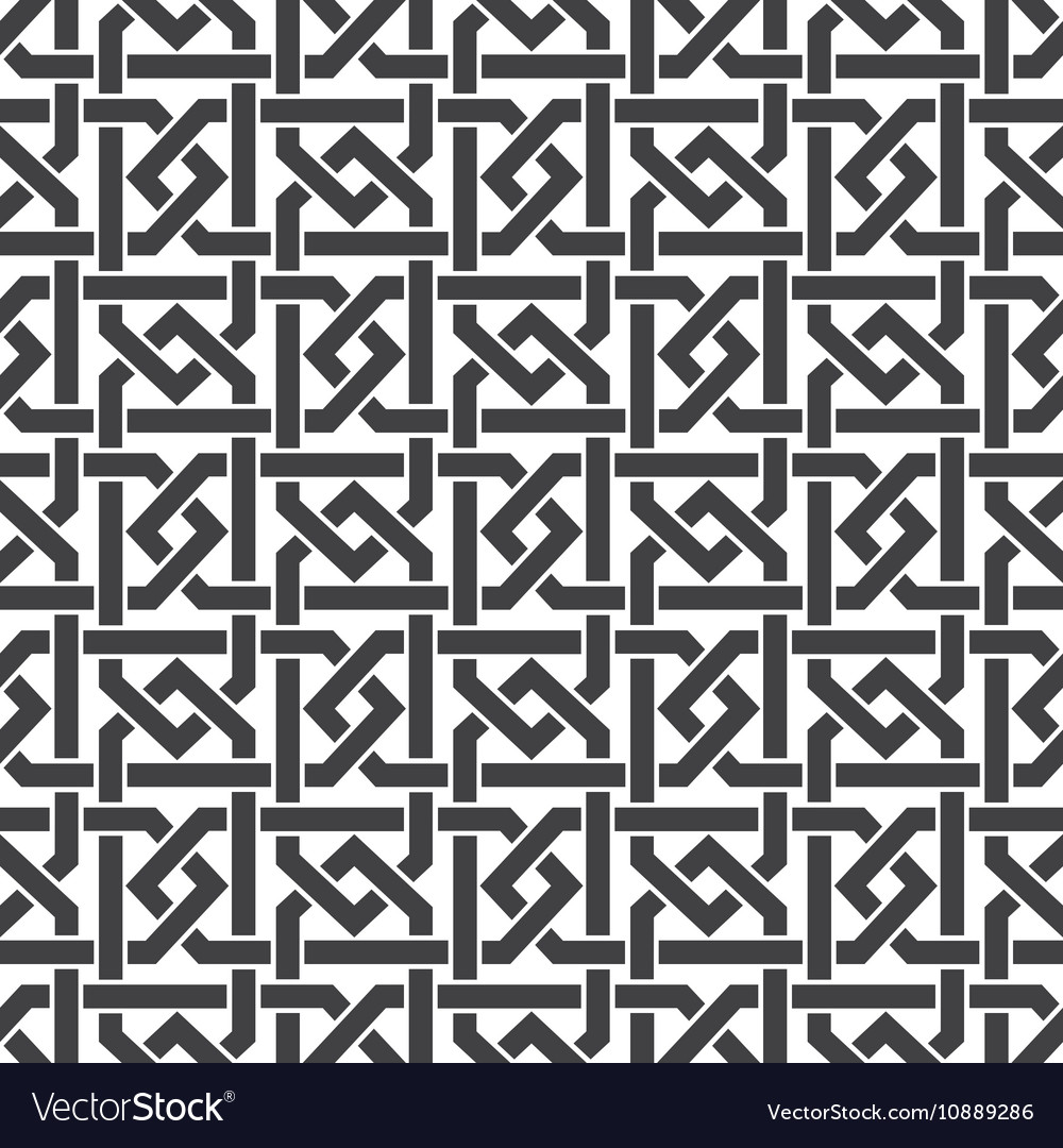 Seamless pattern intersecting hexagonal braces Vector Image