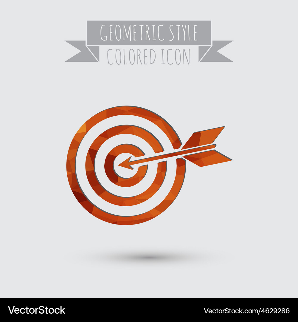 Target symbol sporty character hit the Royalty Free Vector