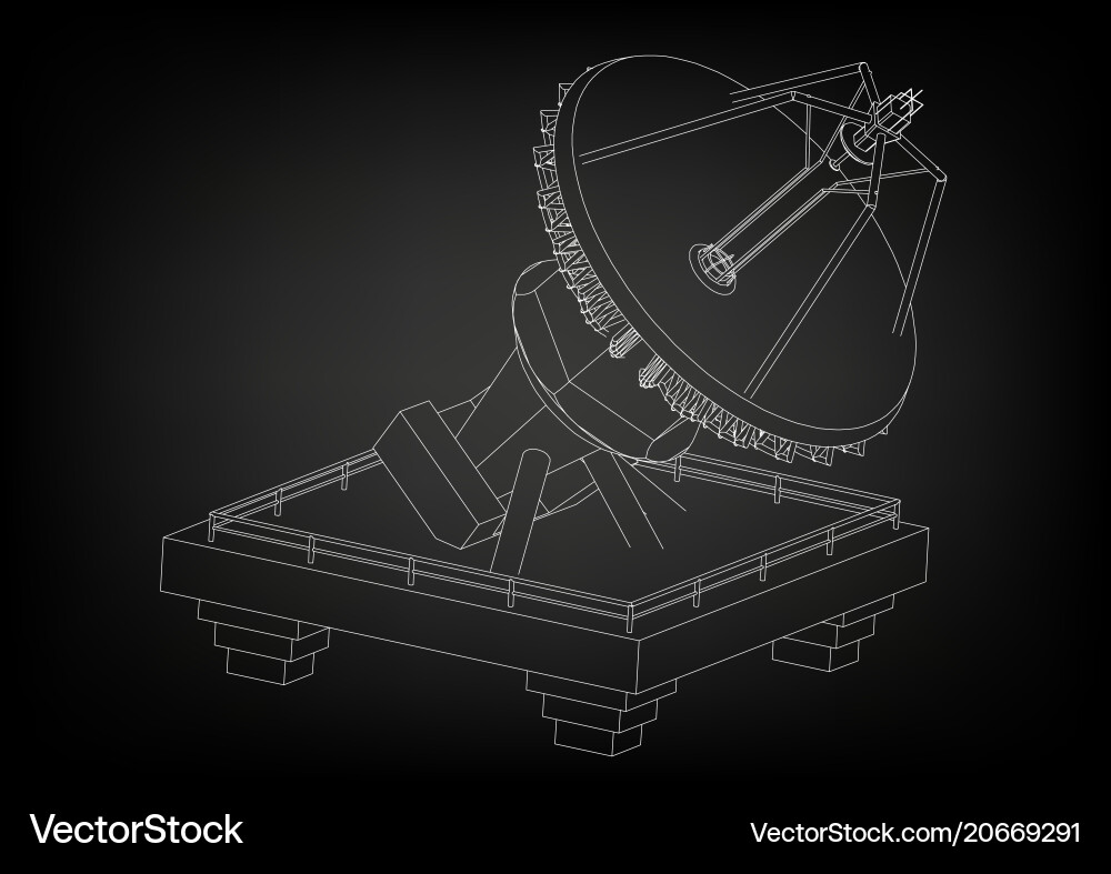 3d model of an antenna Royalty Free Vector Image