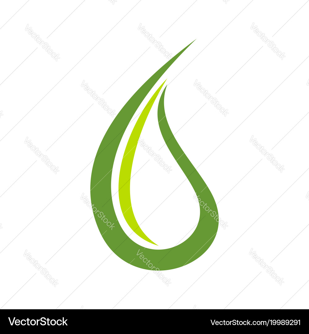 Abstract water shape nature line art symbol Vector Image