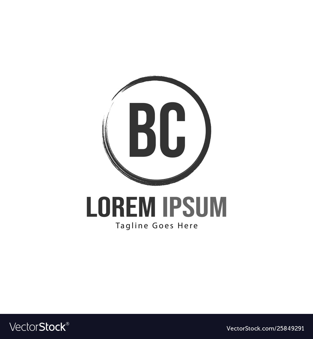 Bc letter logo design creative modern letters Vector Image