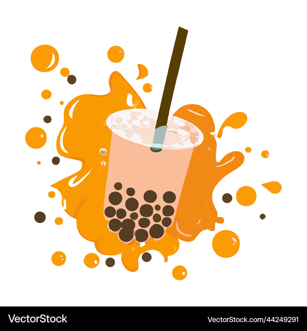 Bubble milk tea pearl milk tea different sorts Vector Image