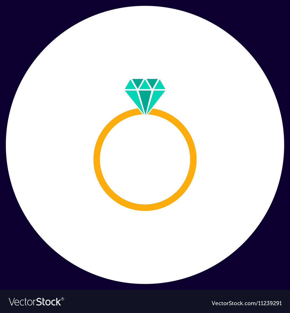 Diamond ring computer symbol Royalty Free Vector Image