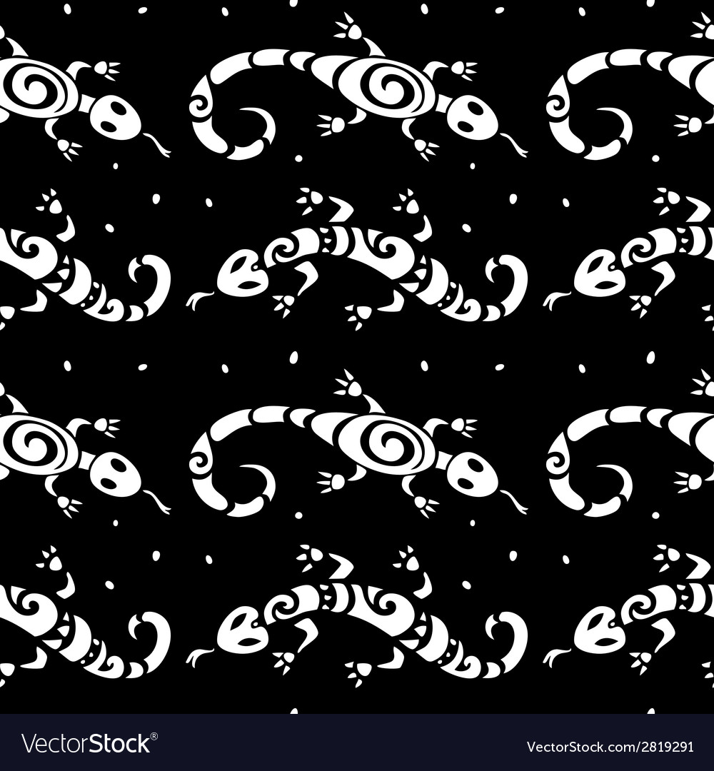 Lizards seamless pattern Royalty Free Vector Image