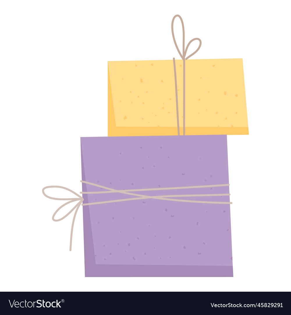 Parcel box stack set cartoon delivery Royalty Free Vector