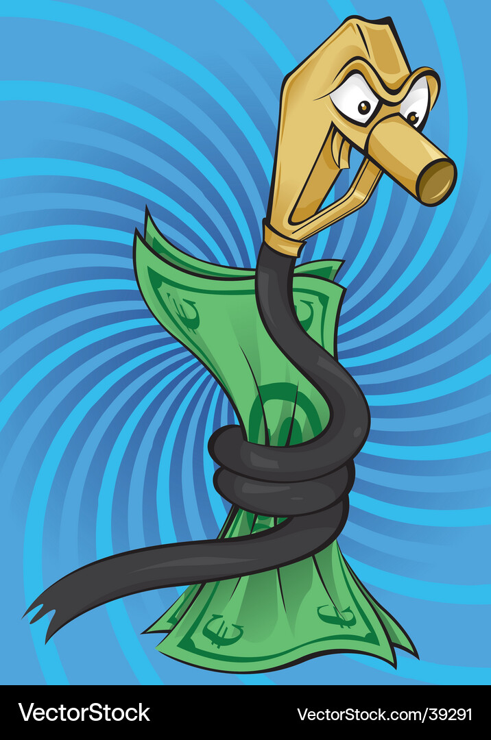 Snake oil euro currency Royalty Free Vector Image