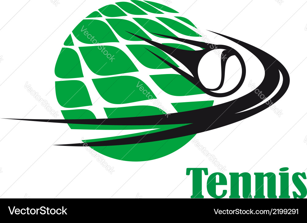 Tennis ball speeding across a net Royalty Free Vector Image