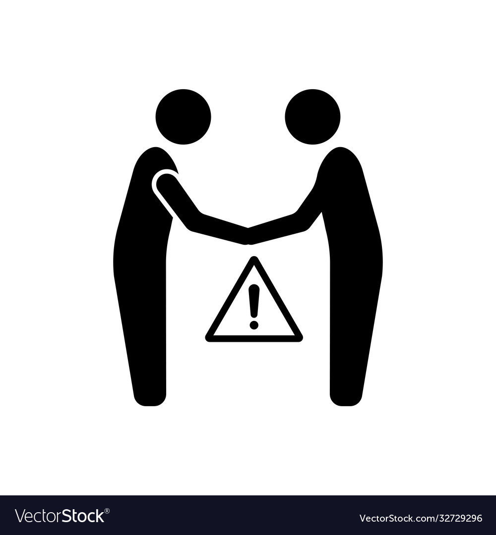 Avoid handshake icon Royalty Free Vector Image