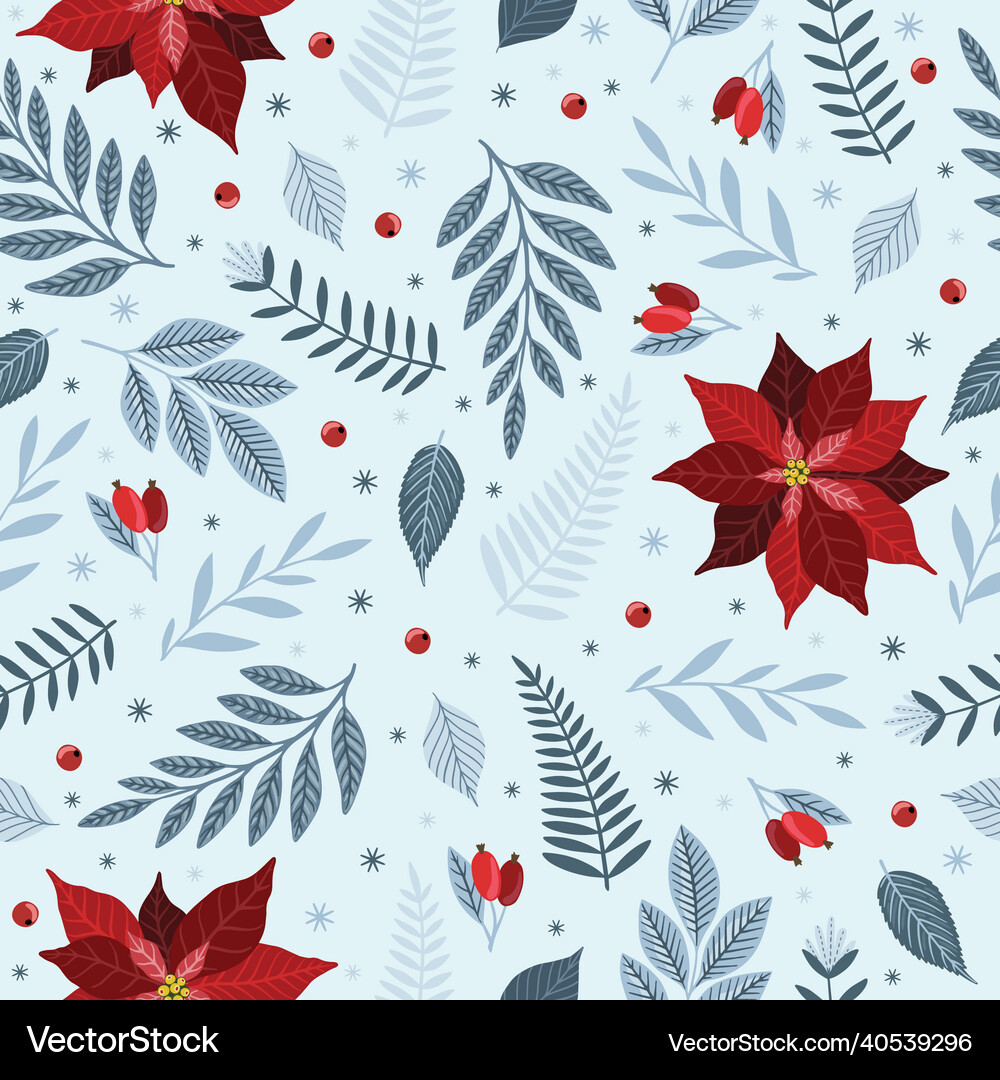 Holiday seamless pattern with christmas forest Vector Image