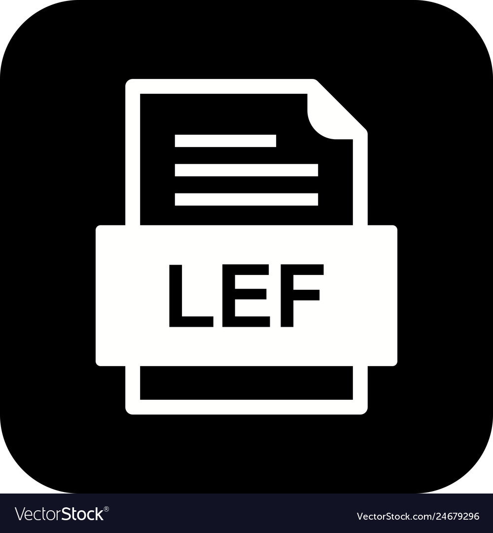 Lef file document icon Royalty Free Vector Image