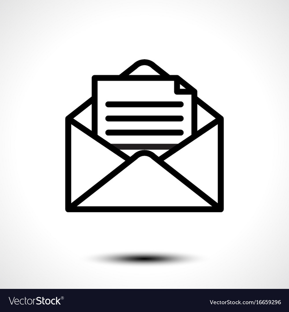 Open Mail Envelope Royalty Free Vector Image - VectorStock