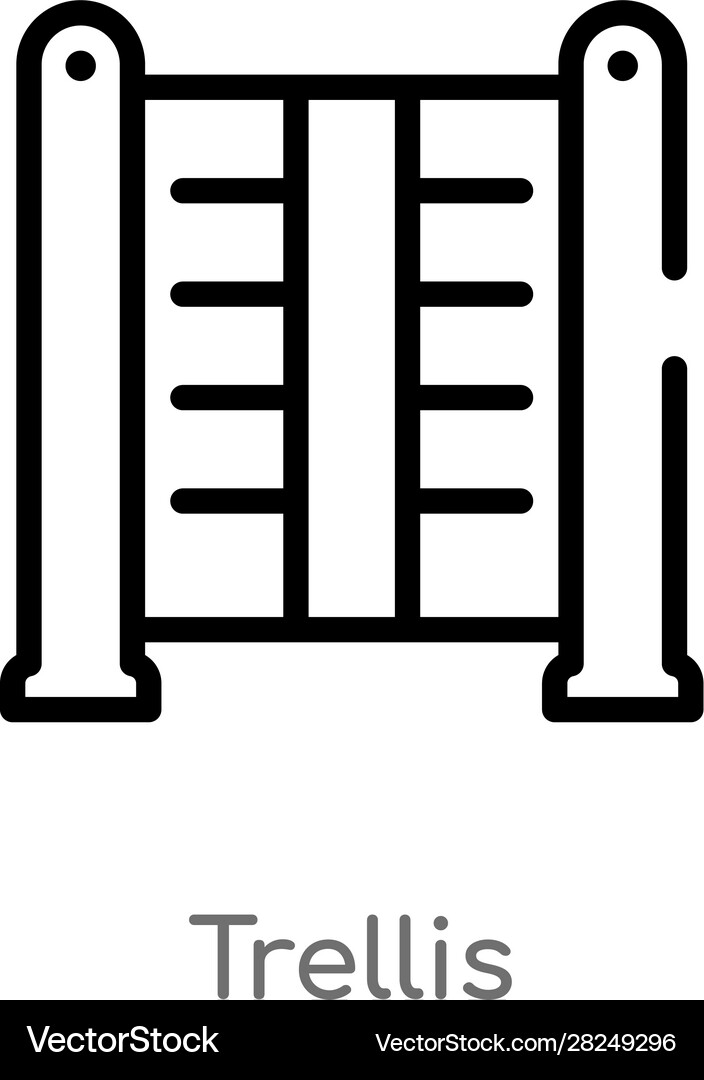 Outline trellis icon isolated black simple line Vector Image
