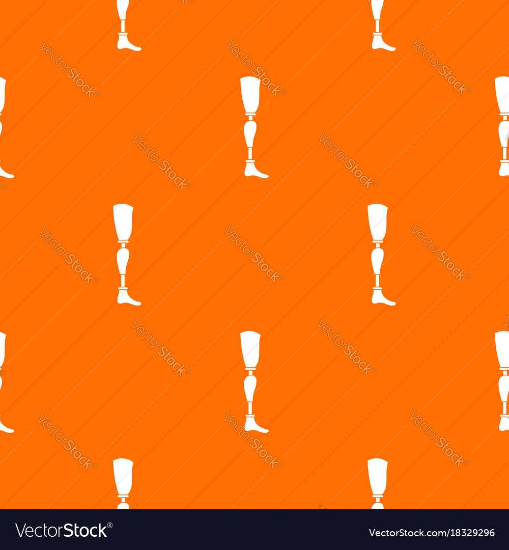 Prosthesis leg pattern seamless Royalty Free Vector Image