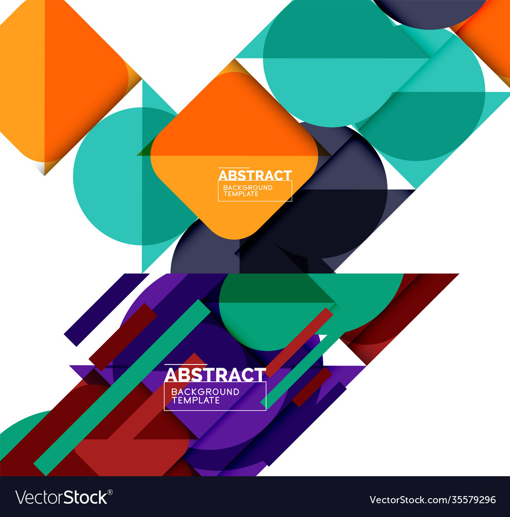 Set triangle geometric backgrounds Royalty Free Vector Image