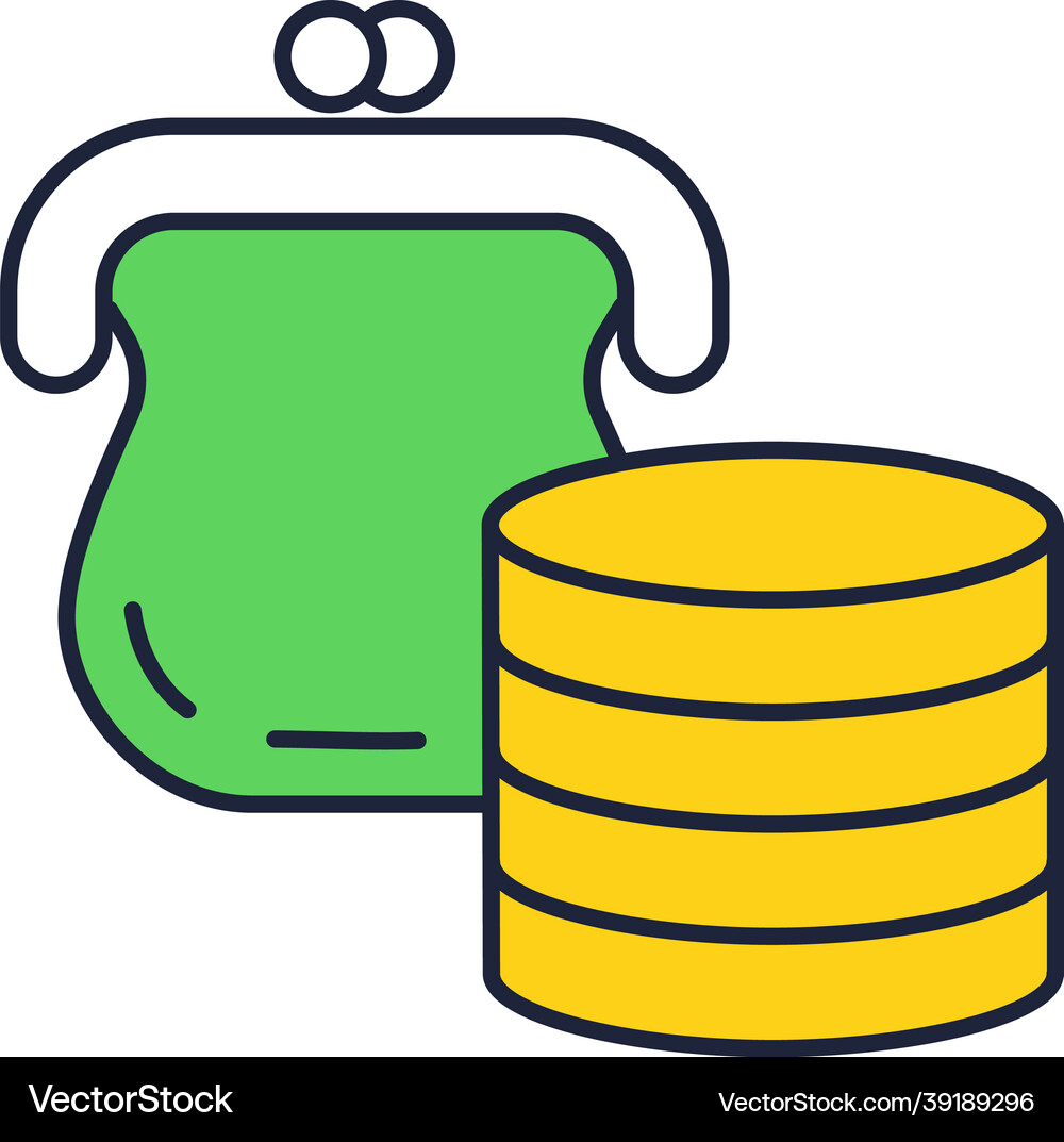 Startup fund and investment flat icon Royalty Free Vector