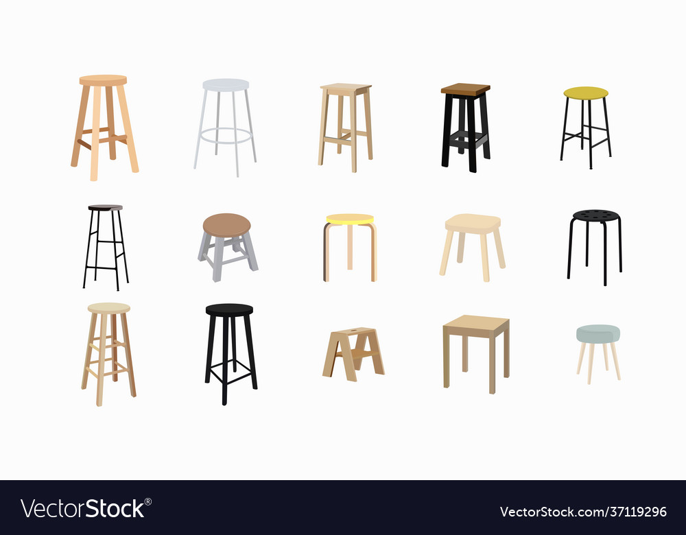 Stool set Royalty Free Vector Image - VectorStock