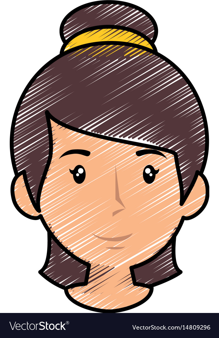 Woman smiling cartoon Royalty Free Vector Image