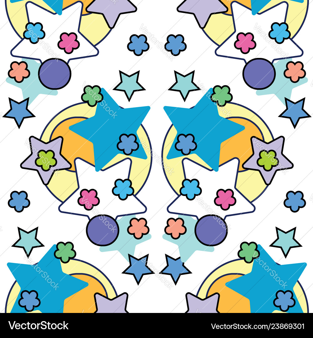 Cute stars simple pattern nursery Royalty Free Vector Image