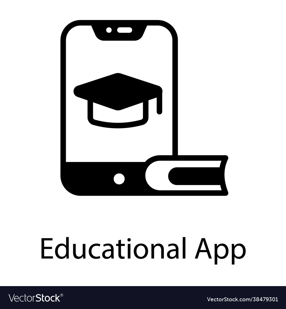 Educational app Royalty Free Vector Image - VectorStock