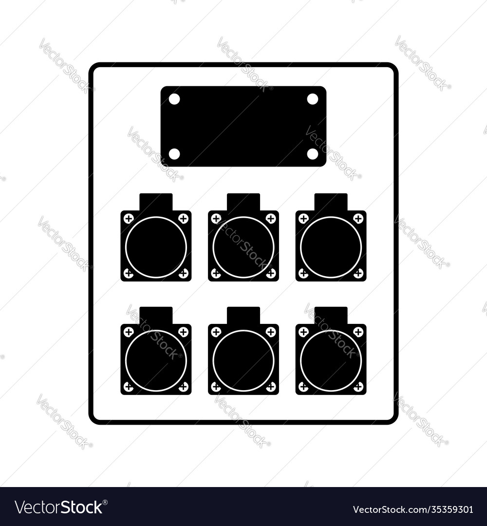 Electrical power distribution panel Royalty Free Vector