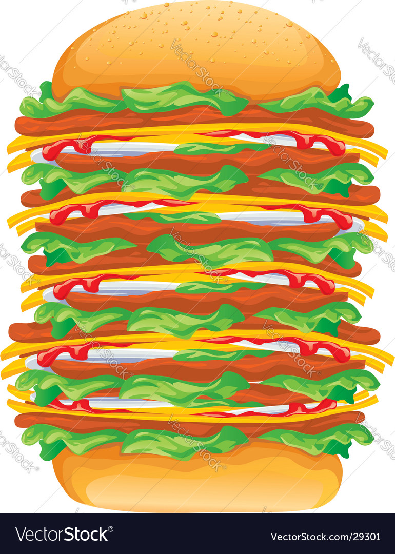 Hamburger Royalty Free Vector Image - VectorStock