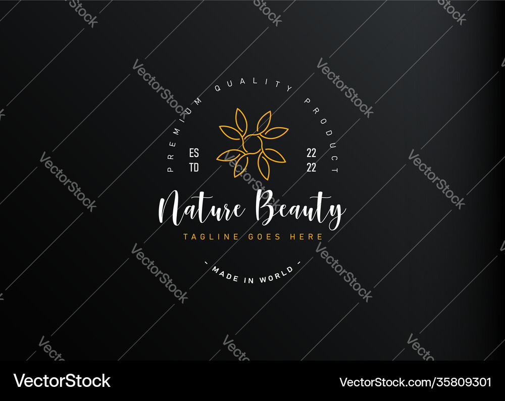 Nature floral logo design abstract nature Vector Image