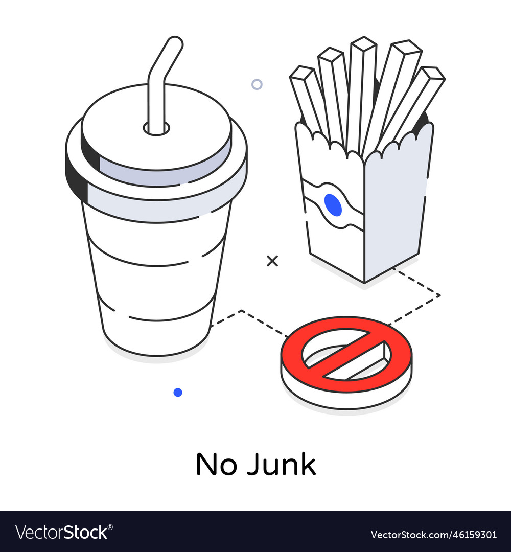 No junk Royalty Free Vector Image - VectorStock