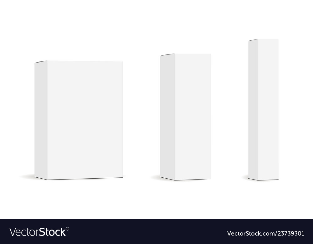 Set of paper rectangular packaging boxes Vector Image