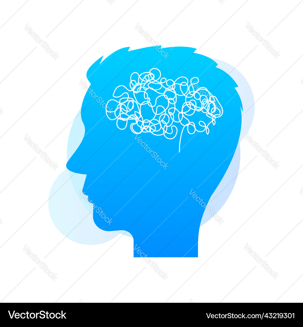 Stress mental disorder depressed unhappy Vector Image
