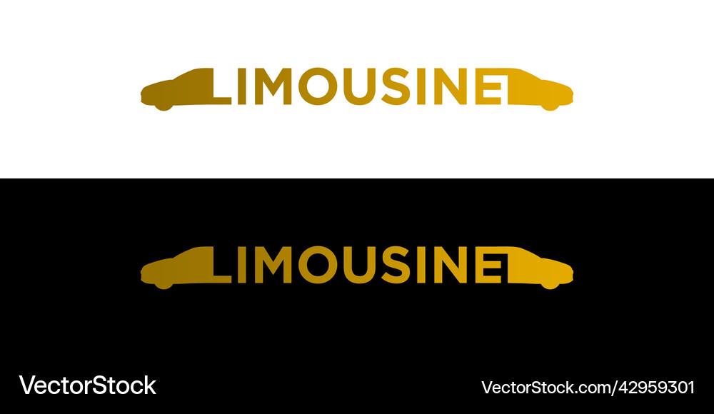 Unique and modern limousine car logo design Vector Image
