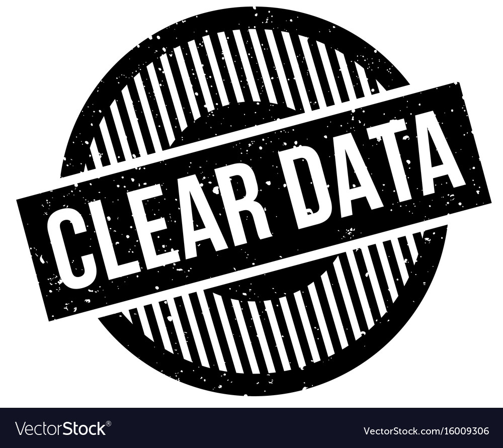 Clear data rubber stamp Royalty Free Vector Image