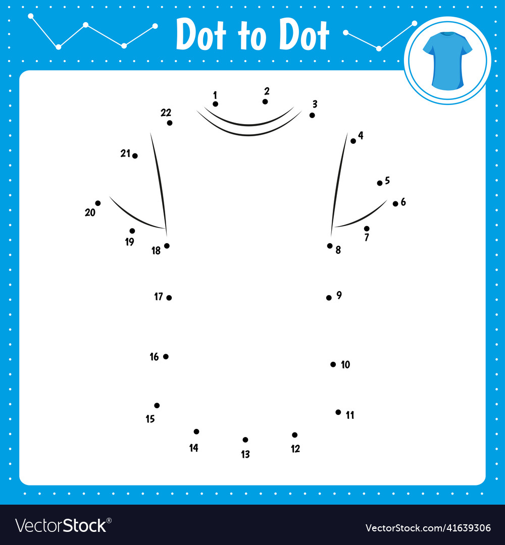 Connect the dots dot to dot educational game Vector Image