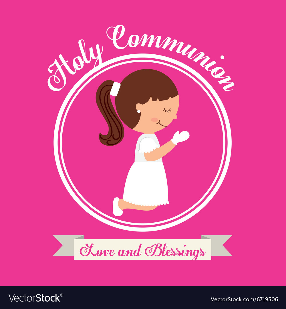 First communion design Royalty Free Vector Image
