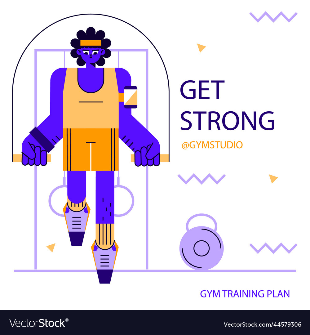 Flat gym exercise posts set Royalty Free Vector Image