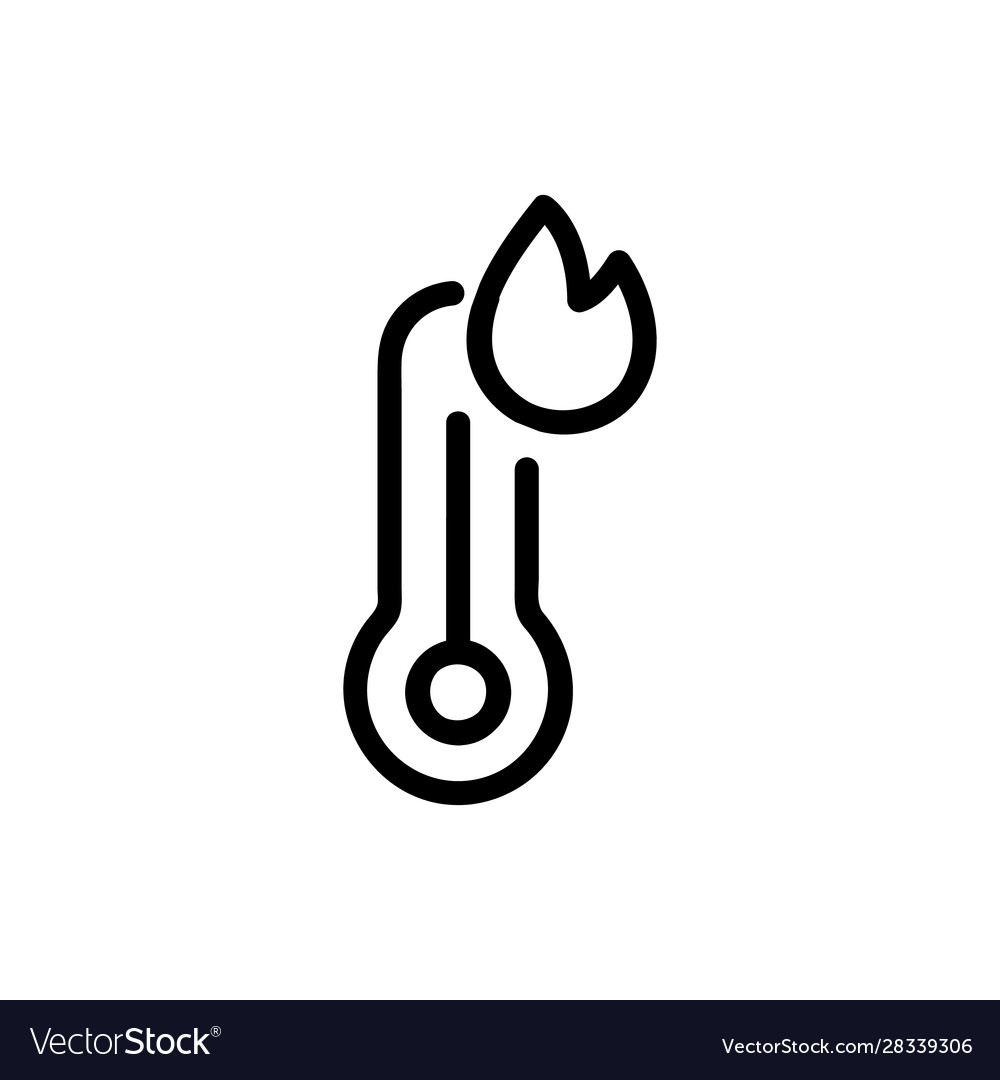 Increase temperature icon Royalty Free Vector Image