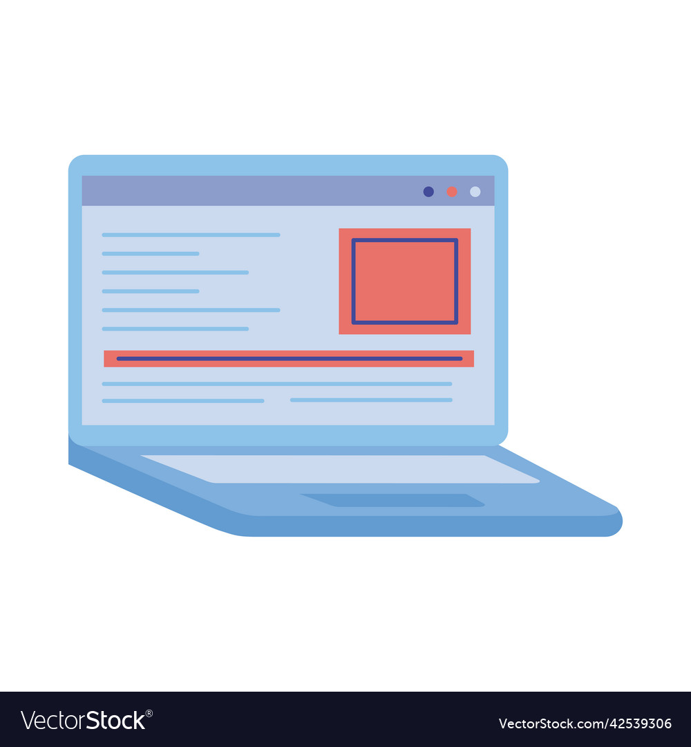 Laptop computer device Royalty Free Vector Image
