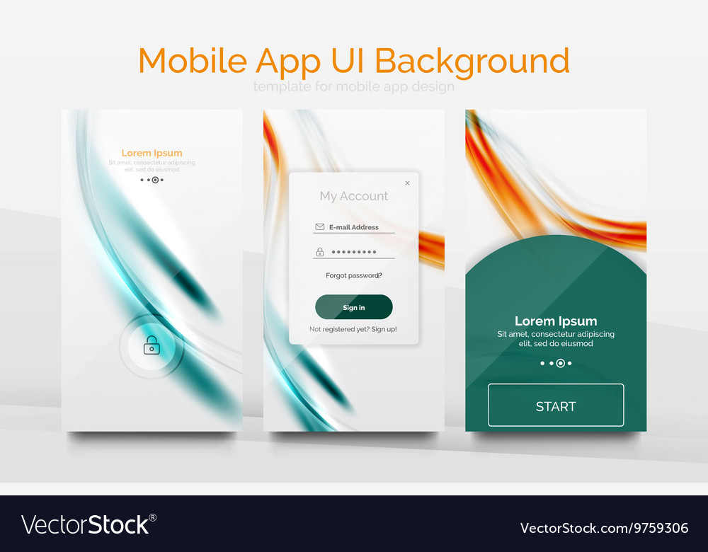 Mobile application interface background design Vector Image