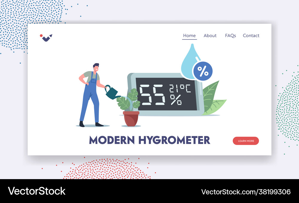 Modern hygrometer for air humidity measurement Vector Image