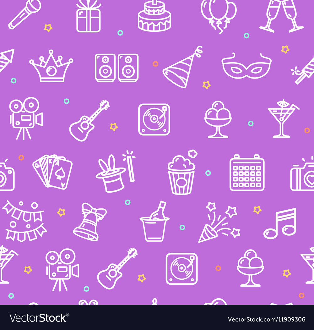 Party background pattern Royalty Free Vector Image