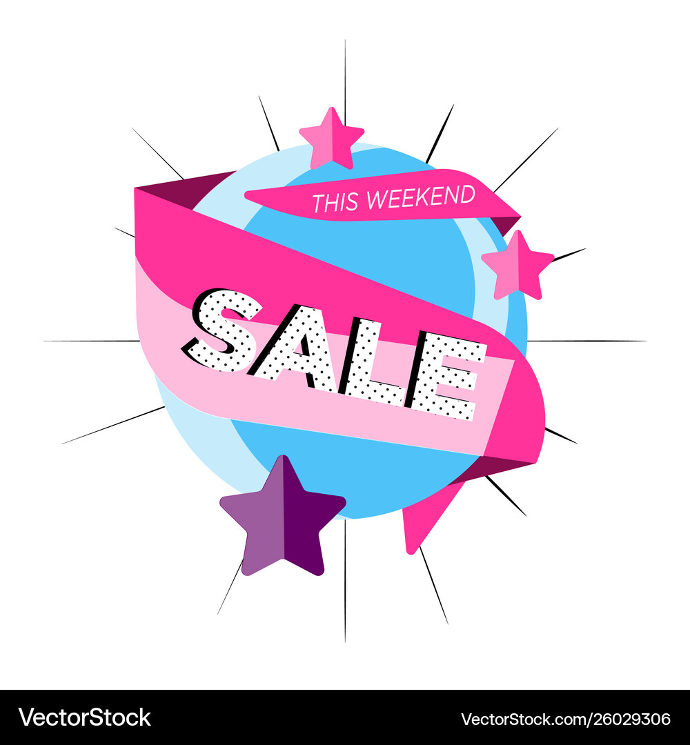 Pink round ribbon and blue round element Vector Image