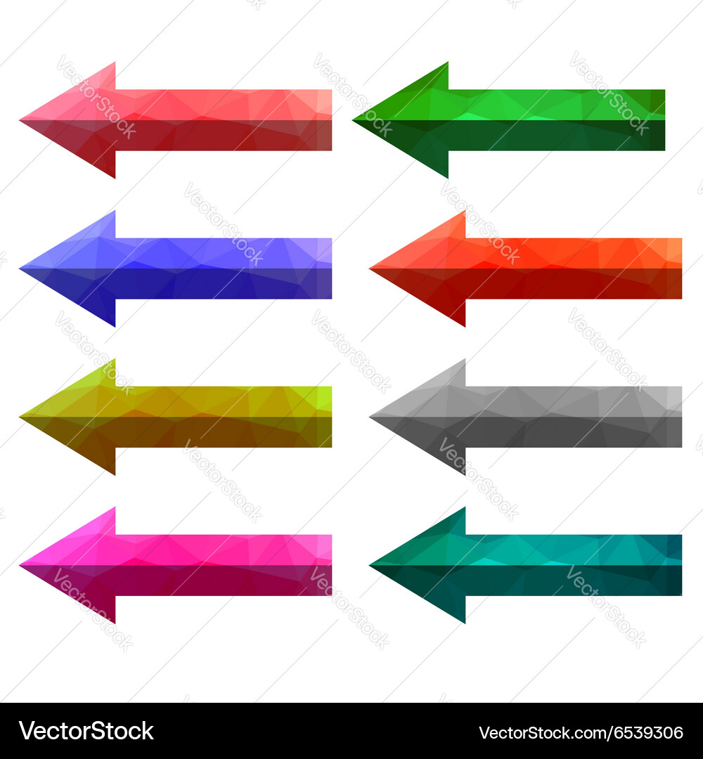 Set of colorful arrows Royalty Free Vector Image