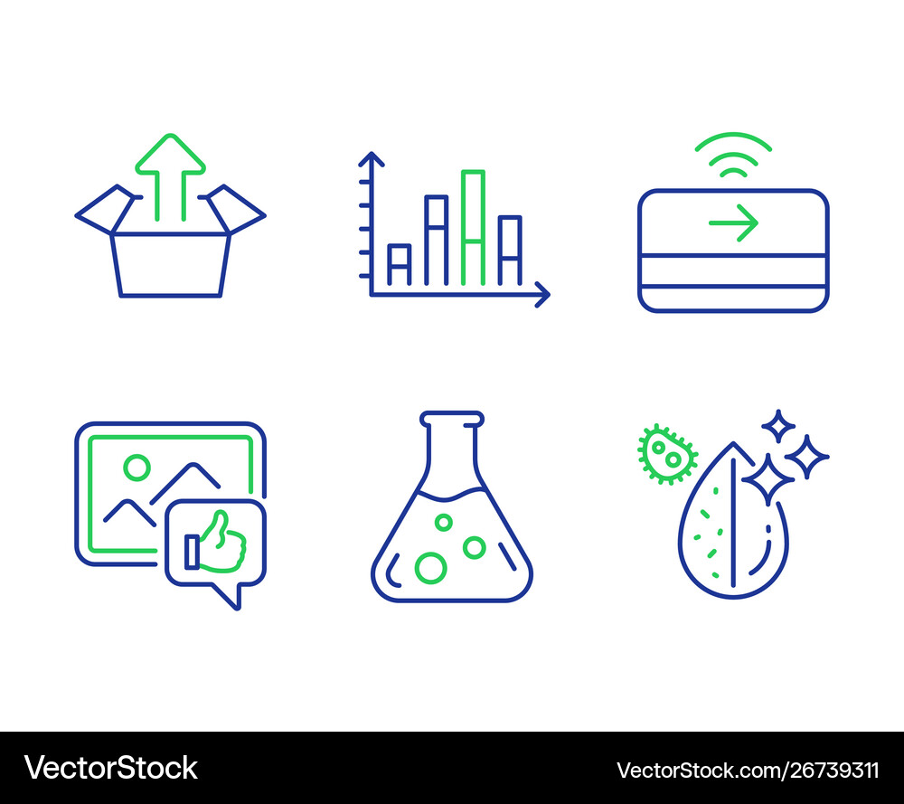 Chemistry lab diagram graph and contactless Vector Image